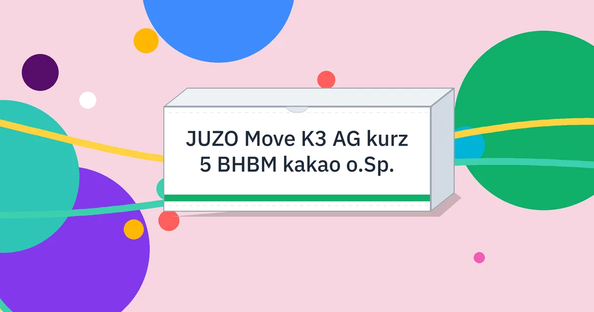 Symbolbild: Packung mit der Aufschrift JUZO Move K3 AG kurz 5 BHBM kakao o.Sp. (PZN 18594023) – Verfügbarkeit und Bezug in Apotheken in Frankfurt am Main
