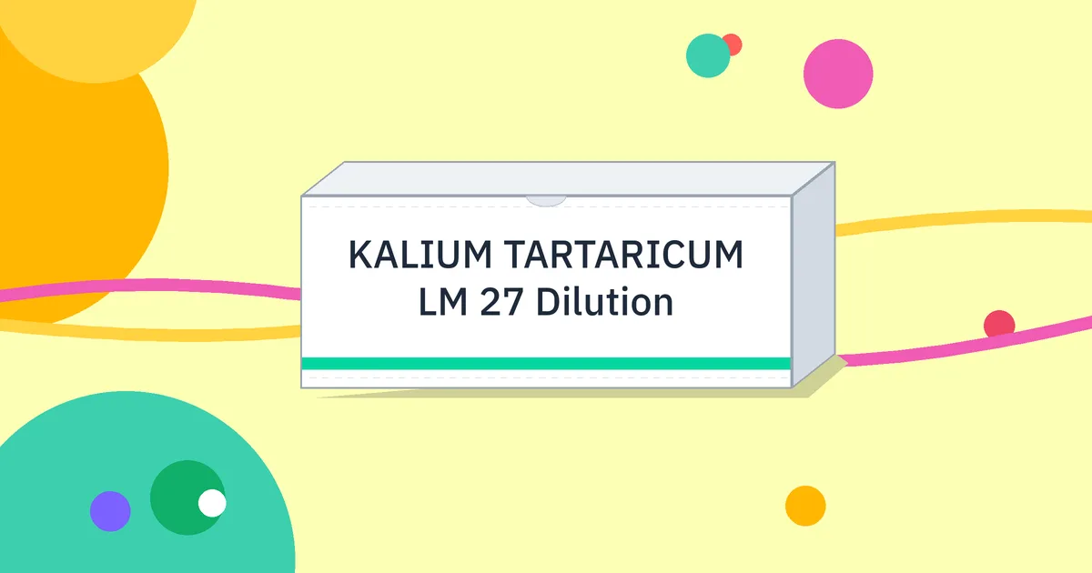 Symbolbild: Packung mit der Aufschrift KALIUM TARTARICUM LM 27 Dilution (PZN 12926926) – Verfügbarkeit und Bezug in Apotheken in Frankfurt am Main