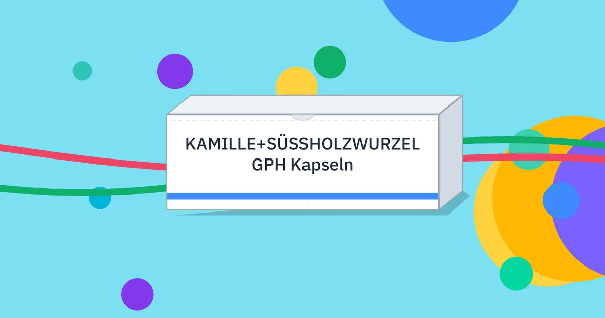 Symbolbild: Packung mit der Aufschrift KAMILLE+SÜSSHOLZWURZEL GPH Kapseln (PZN 06923148) – Verfügbarkeit und Bezug in Apotheken in Frankfurt am Main