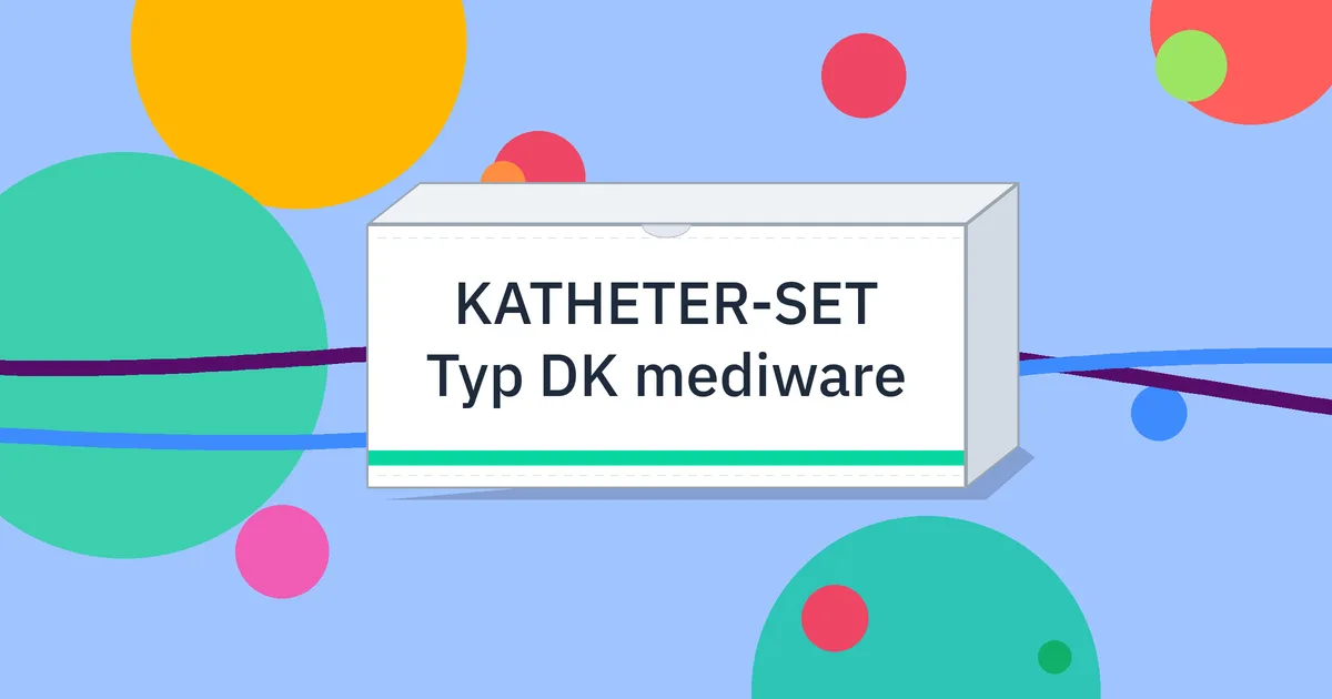 Symbolbild: Packung mit der Aufschrift KATHETER-SET Typ DK mediware (PZN 16742583) – Verfügbarkeit und Bezug in Apotheken in Frankfurt am Main