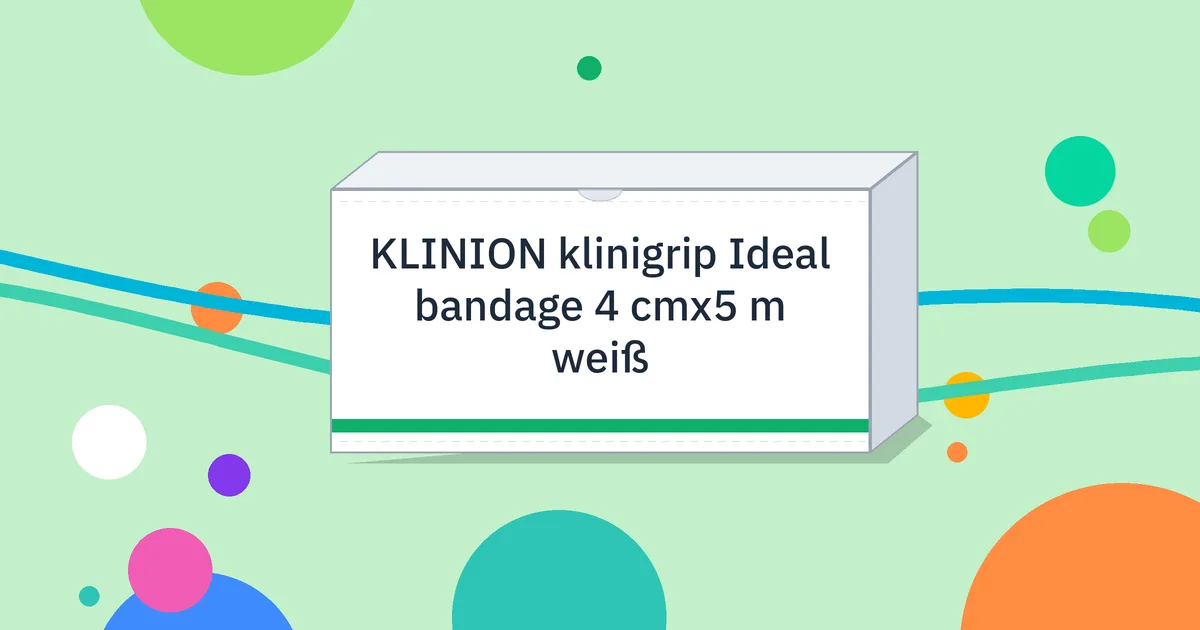 Symbolbild: Packung mit der Aufschrift KLINION klinigrip Ideal bandage 4 cmx5 m weiß (PZN 19519696) – Verfügbarkeit und Bezug in Apotheken in Frankfurt am Main
