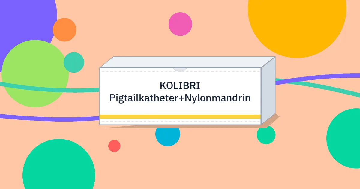 Symbolbild: Packung mit der Aufschrift KOLIBRI Pigtailkatheter+Nylonmandrin (PZN 03469281) – Verfügbarkeit und Bezug in Apotheken in Frankfurt am Main