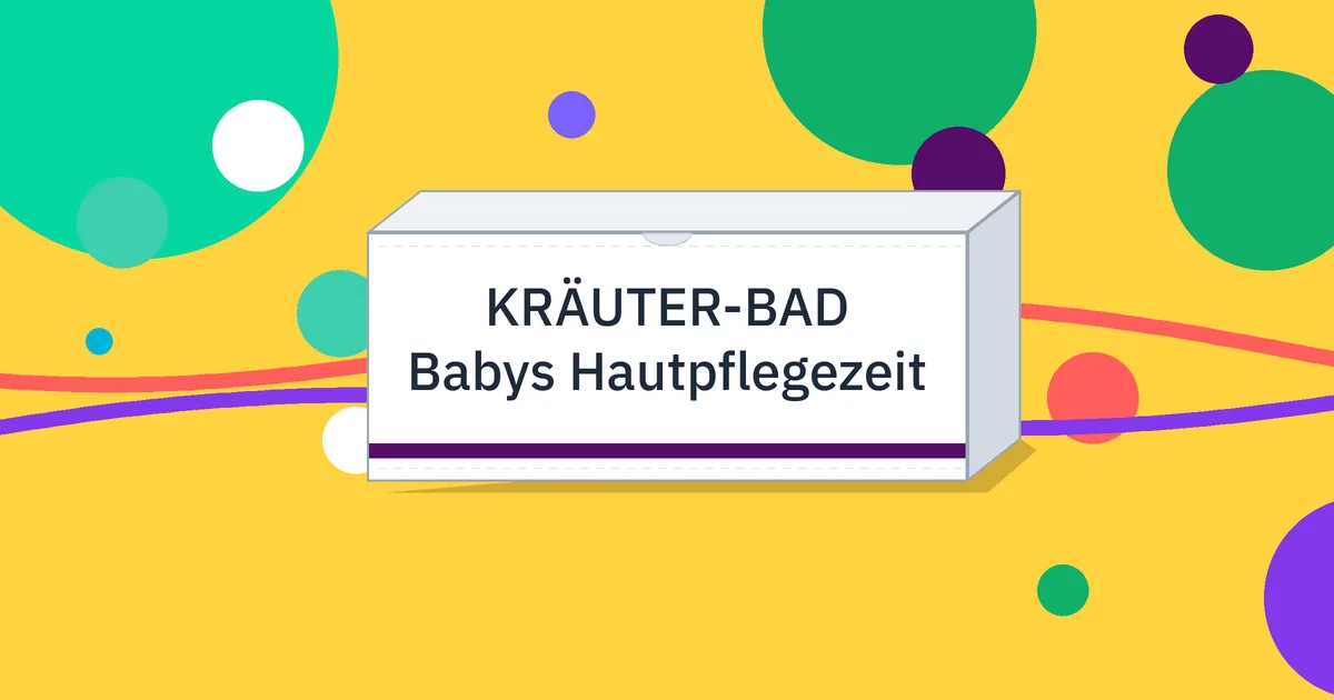 Symbolbild: Packung mit der Aufschrift KRÄUTER-BAD Babys Hautpflegezeit (PZN 19462832) – Verfügbarkeit und Bezug in Apotheken in Frankfurt am Main