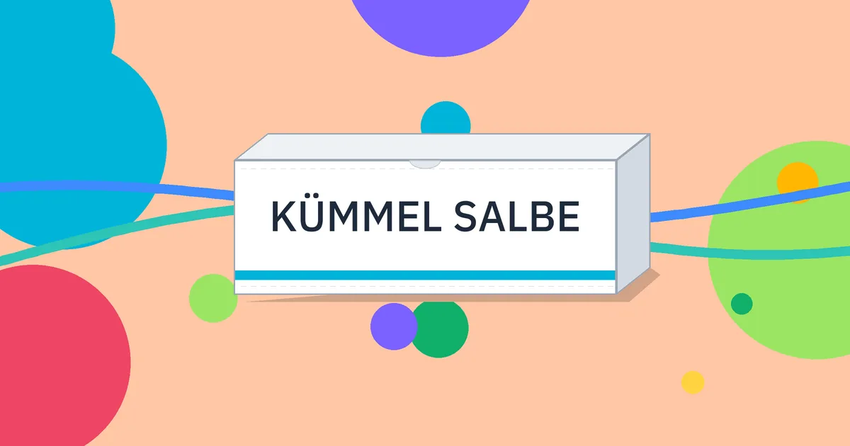 Symbolbild: Packung mit der Aufschrift KÜMMEL SALBE (PZN 18007907) – Verfügbarkeit und Bezug in Apotheken in Frankfurt am Main