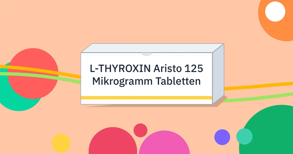 Symbolbild: Packung mit der Aufschrift L-THYROXIN Aristo 125 Mikrogramm Tabletten (PZN 01881480) – Verfügbarkeit und Bezug in Apotheken in Frankfurt am Main
