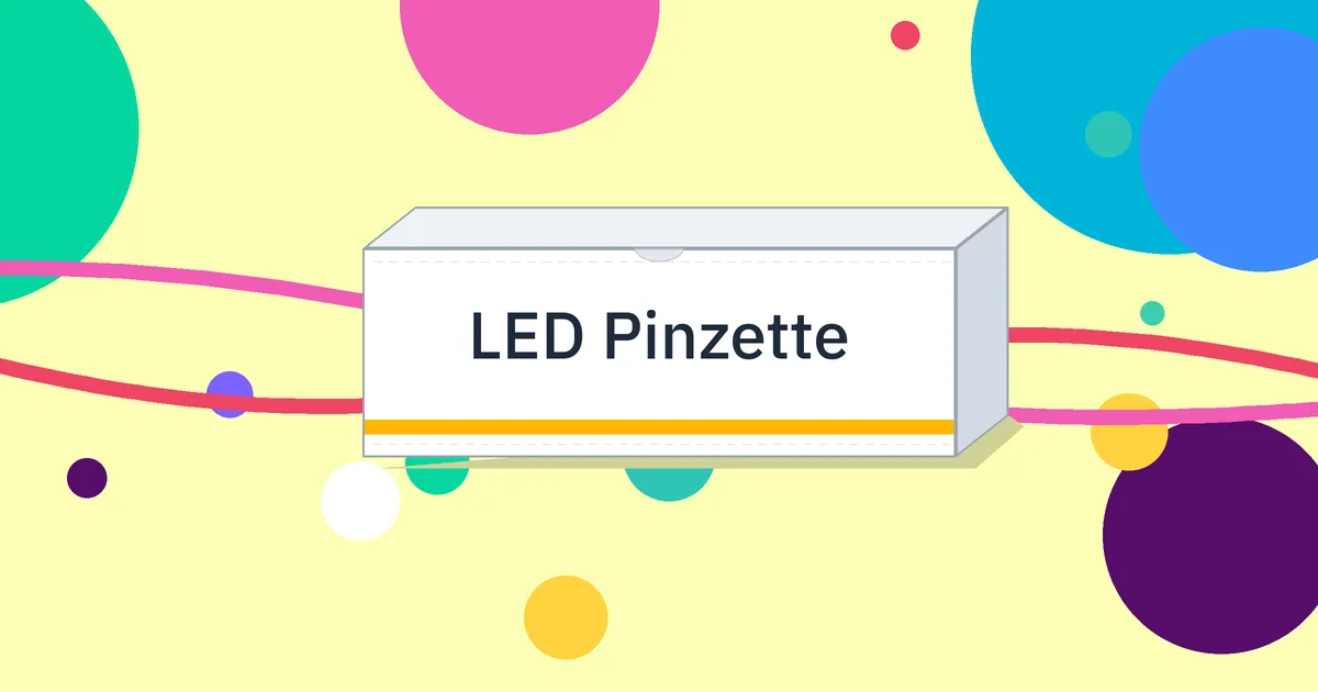 Symbolbild: Packung mit der Aufschrift LED Pinzette (PZN 00883755) – Verfügbarkeit und Bezug in Apotheken in Frankfurt am Main
