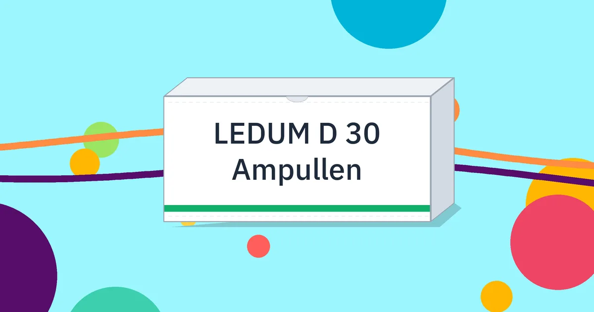 Symbolbild: Packung mit der Aufschrift LEDUM D 30 Ampullen (PZN 11706938) – Verfügbarkeit und Bezug in Apotheken in Frankfurt am Main