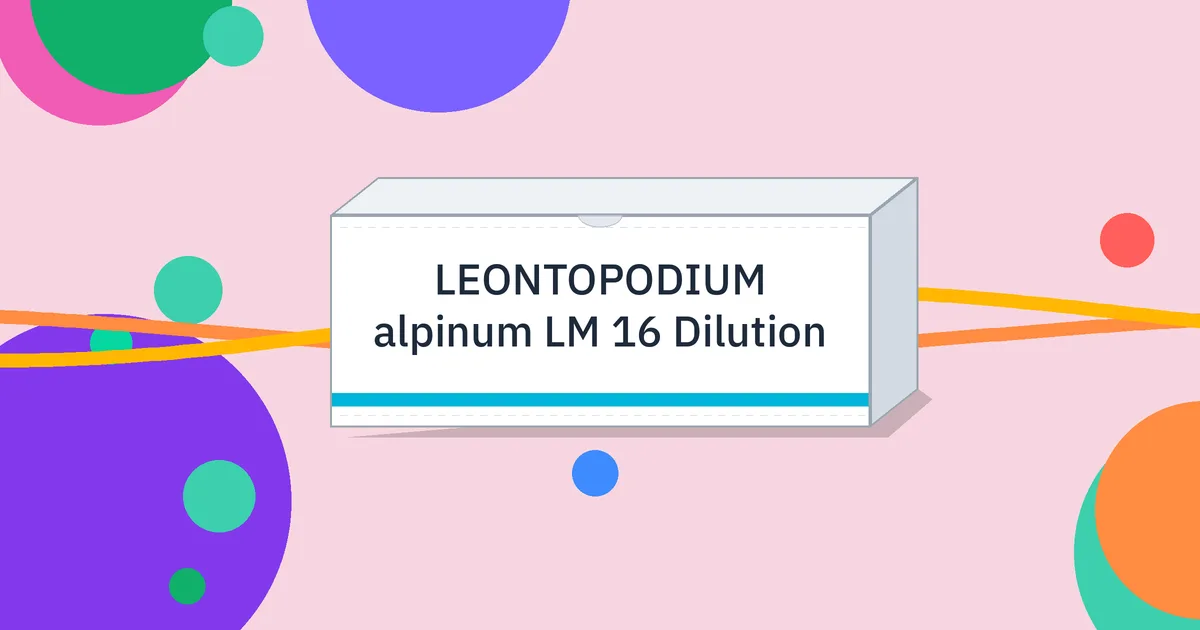Symbolbild: Packung mit der Aufschrift LEONTOPODIUM alpinum LM 16 Dilution (PZN 13525454) – Verfügbarkeit und Bezug in Apotheken in Frankfurt am Main