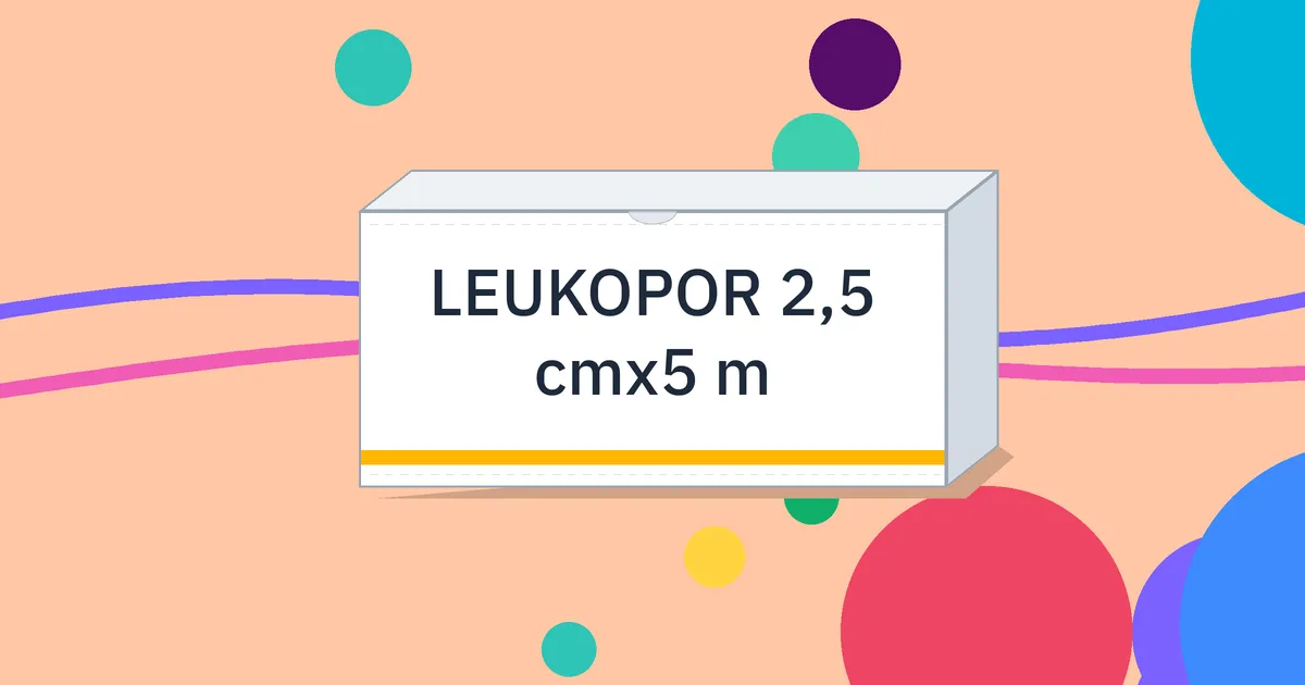 Symbolbild: Packung mit der Aufschrift LEUKOPOR 2,5 cmx5 m (PZN 12657366) – Verfügbarkeit und Bezug in Apotheken in Frankfurt am Main