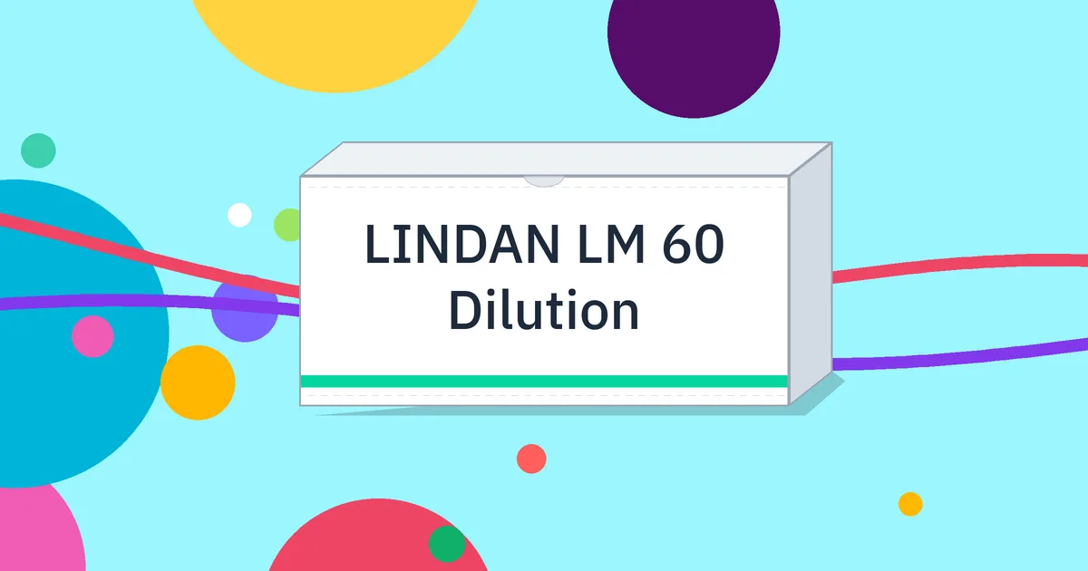 Symbolbild: Packung mit der Aufschrift LINDAN LM 60 Dilution (PZN 13529883) – Verfügbarkeit und Bezug in Apotheken in Frankfurt am Main