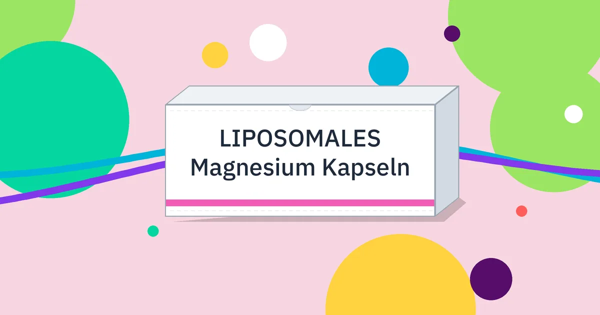 Symbolbild: Packung mit der Aufschrift LIPOSOMALES Magnesium Kapseln (PZN 17917174) – Verfügbarkeit und Bezug in Apotheken in Frankfurt am Main