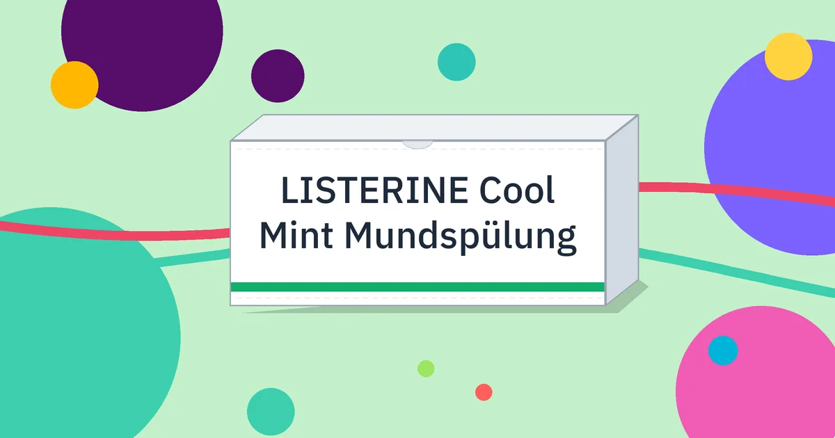 Symbolbild: Packung mit der Aufschrift LISTERINE Cool Mint Mundspülung (PZN 18754372) – Verfügbarkeit und Bezug in Apotheken in Frankfurt am Main