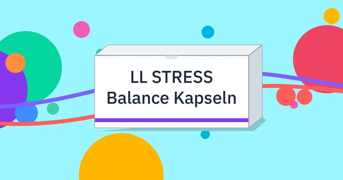 Symbolbild: Packung mit der Aufschrift LL STRESS Balance Kapseln (PZN 19794534) – Verfügbarkeit und Bezug in Apotheken in Frankfurt am Main
