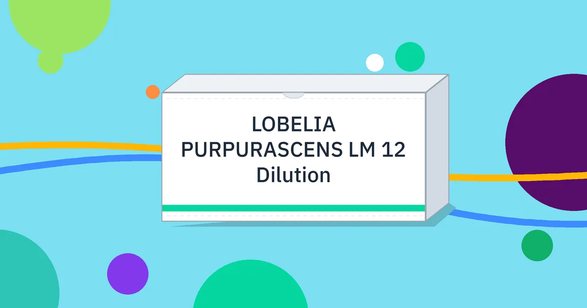Symbolbild: Packung mit der Aufschrift LOBELIA PURPURASCENS LM 12 Dilution (PZN 13534306) – Verfügbarkeit und Bezug in Apotheken in Frankfurt am Main