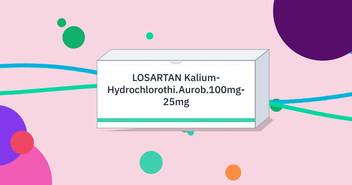 Symbolbild: Packung mit der Aufschrift LOSARTAN Kalium-Hydrochlorothi.Aurob.100mg-25mg (PZN 09749923) – Verfügbarkeit und Bezug in Apotheken in Frankfurt am Main