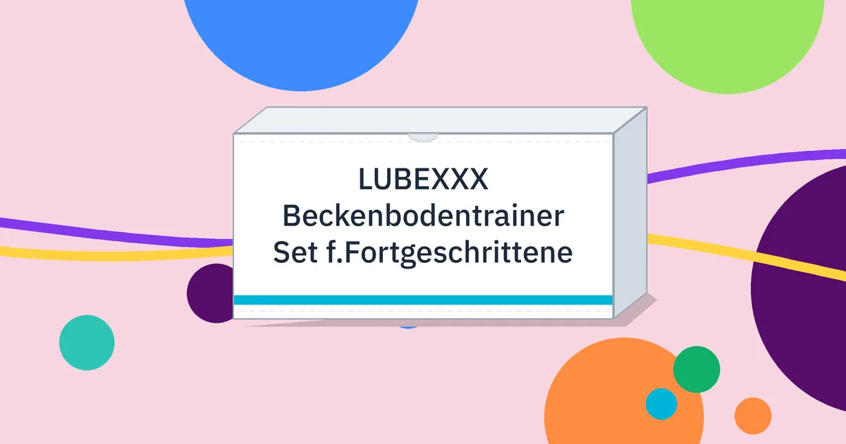 Symbolbild: Packung mit der Aufschrift LUBEXXX Beckenbodentrainer Set f.Fortgeschrittene (PZN 19223659) – Verfügbarkeit und Bezug in Apotheken in Frankfurt am Main