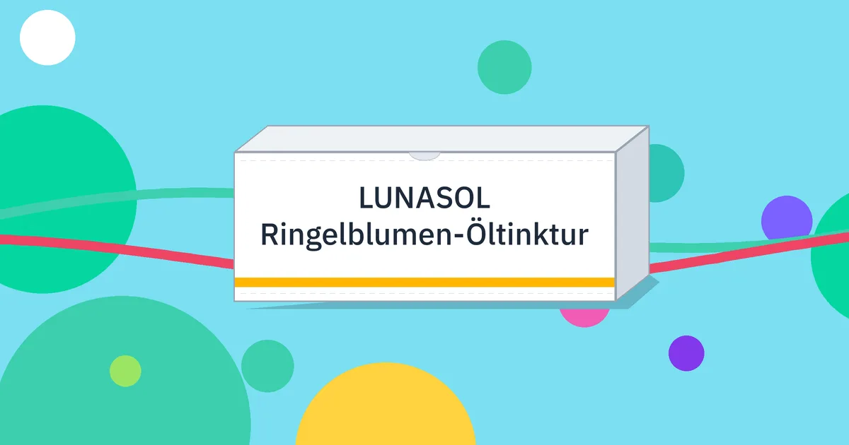 Symbolbild: Packung mit der Aufschrift LUNASOL Ringelblumen-Öltinktur (PZN 19755876) – Verfügbarkeit und Bezug in Apotheken in Frankfurt am Main