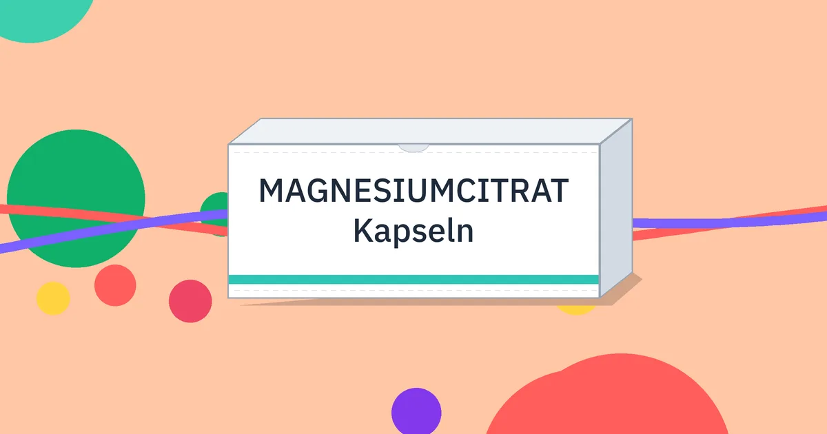Symbolbild: Packung mit der Aufschrift MAGNESIUMCITRAT Kapseln (PZN 12450352) – Verfügbarkeit und Bezug in Apotheken in Frankfurt am Main