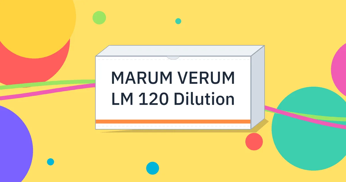 Symbolbild: Packung mit der Aufschrift MARUM VERUM LM 120 Dilution (PZN 12946811) – Verfügbarkeit und Bezug in Apotheken in Frankfurt am Main
