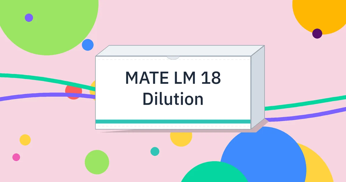 Symbolbild: Packung mit der Aufschrift MATE LM 18 Dilution (PZN 12947035) – Verfügbarkeit und Bezug in Apotheken in Frankfurt am Main