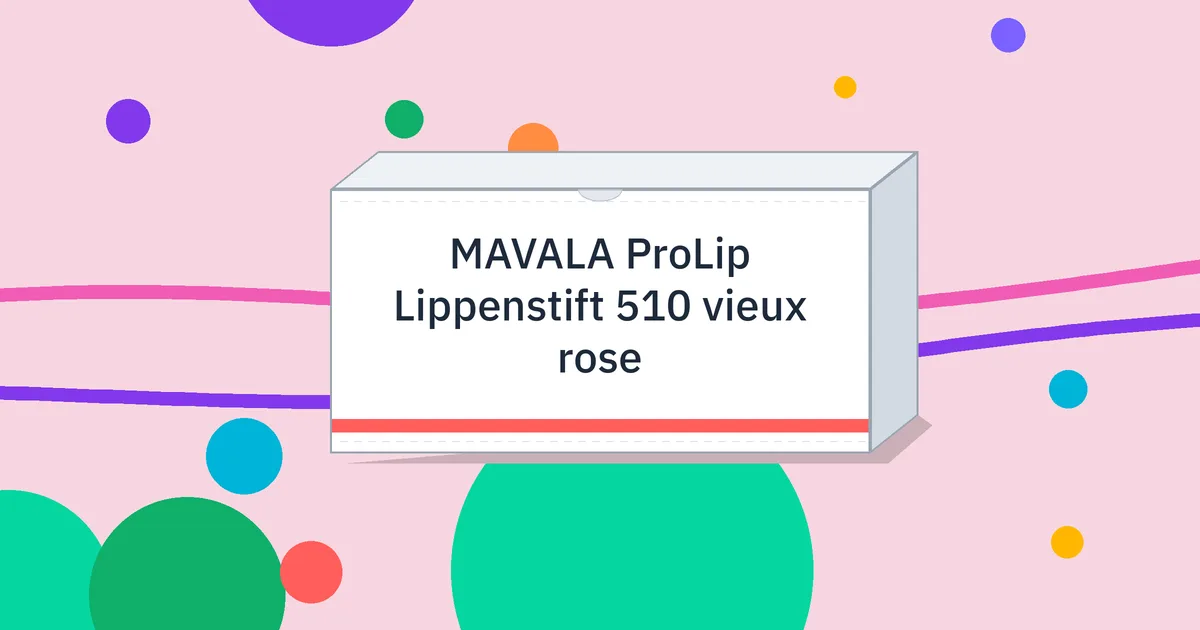 Symbolbild: Packung mit der Aufschrift MAVALA ProLip Lippenstift 510 vieux rose (PZN 20649984) – Verfügbarkeit und Bezug in Apotheken in Frankfurt am Main