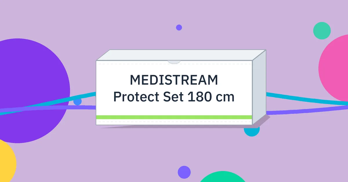 Symbolbild: Packung mit der Aufschrift MEDISTREAM Protect Set 180 cm (PZN 20162354) – Verfügbarkeit und Bezug in Apotheken in Frankfurt am Main