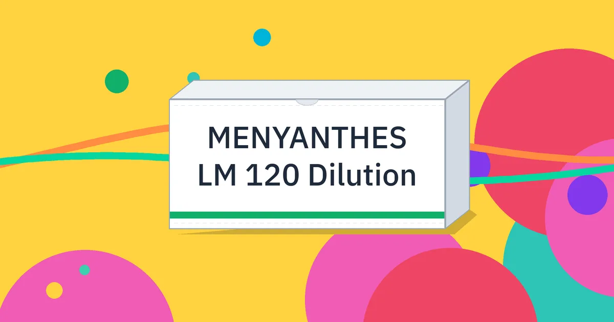 Symbolbild: Packung mit der Aufschrift MENYANTHES LM 120 Dilution (PZN 13605472) – Verfügbarkeit und Bezug in Apotheken in Frankfurt am Main