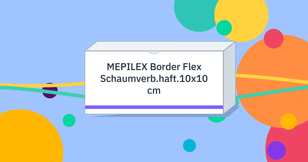 Symbolbild: Packung mit der Aufschrift MEPILEX Border Flex Schaumverb.haft.10x10 cm (PZN 20344227) – Verfügbarkeit und Bezug in Apotheken in Frankfurt am Main