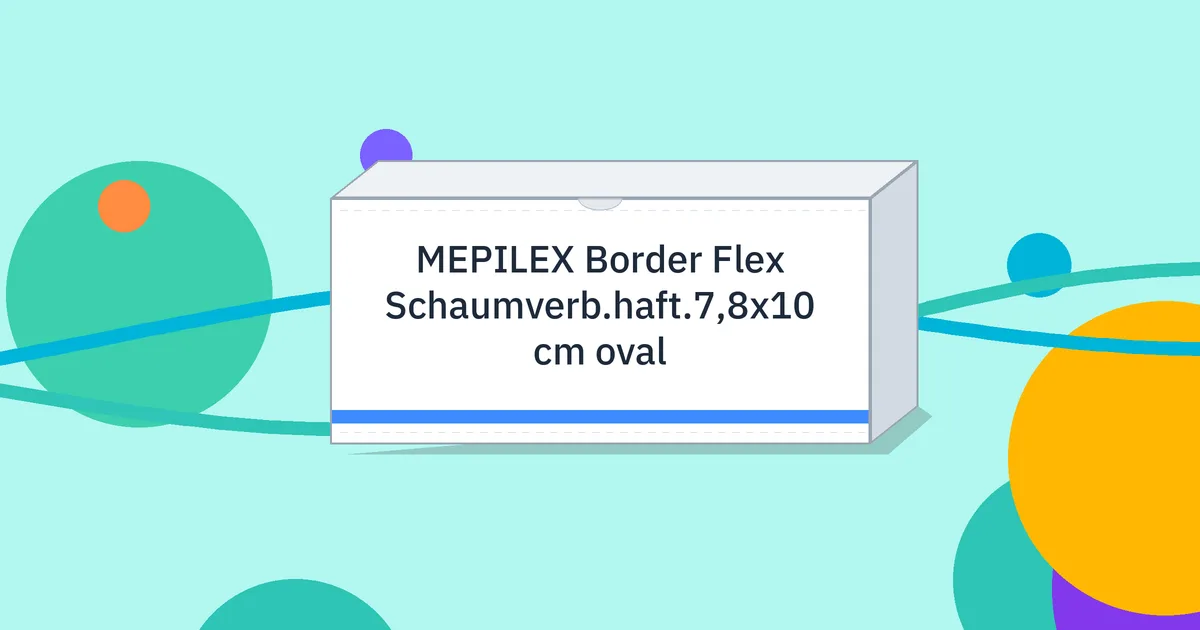 Symbolbild: Packung mit der Aufschrift MEPILEX Border Flex Schaumverb.haft.7,8x10 cm oval (PZN 17832549) – Verfügbarkeit und Bezug in Apotheken in Frankfurt am Main