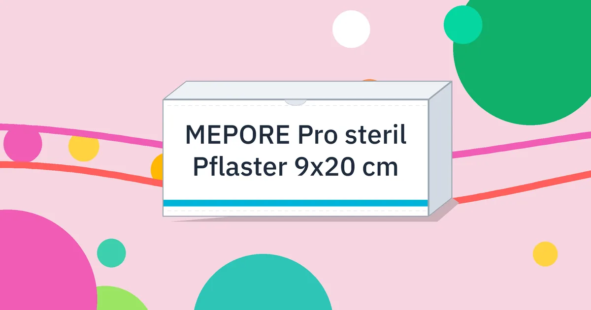 Symbolbild: Packung mit der Aufschrift MEPORE Pro steril Pflaster 9x20 cm (PZN 09314734) – Verfügbarkeit und Bezug in Apotheken in Frankfurt am Main