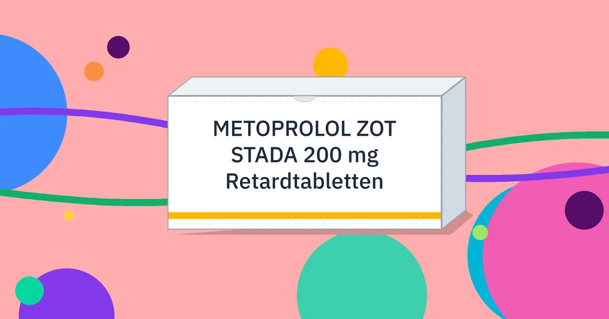 Symbolbild: Packung mit der Aufschrift METOPROLOL ZOT STADA 200 mg Retardtabletten (PZN 01663300) – Verfügbarkeit und Bezug in Apotheken in Frankfurt am Main