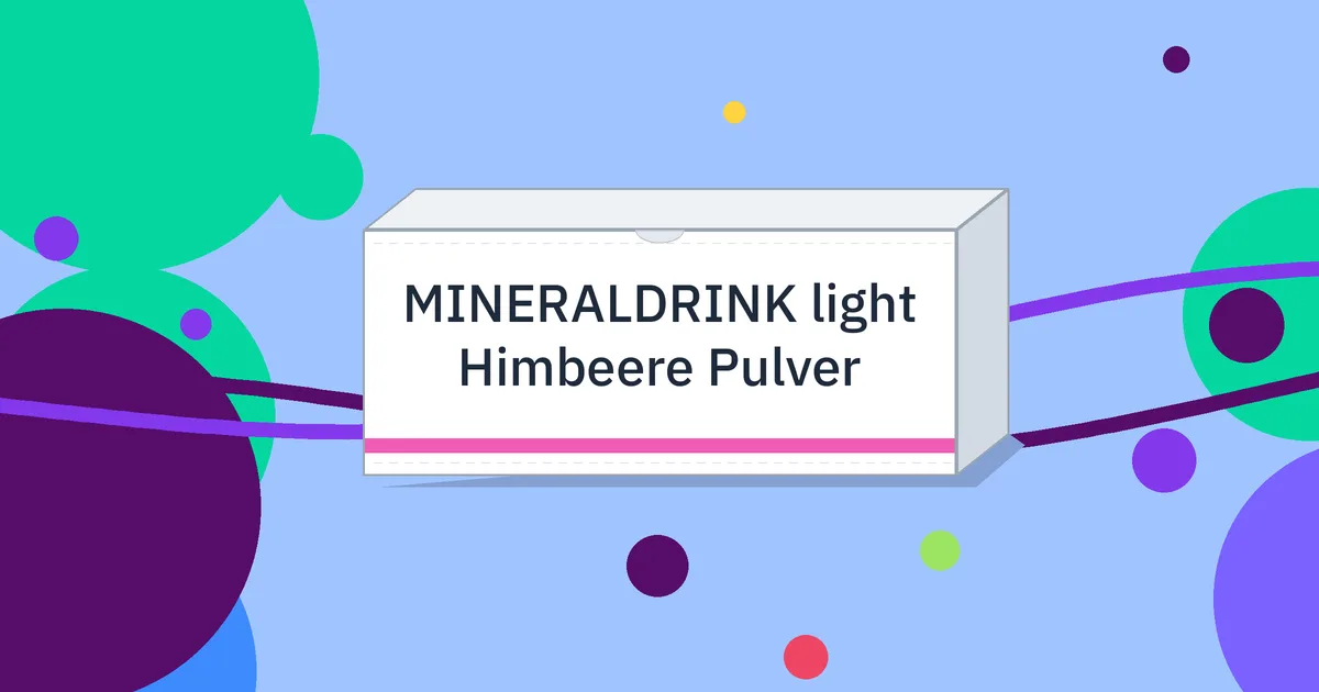 Symbolbild: Packung mit der Aufschrift MINERALDRINK light Himbeere Pulver (PZN 10143189) – Verfügbarkeit und Bezug in Apotheken in Frankfurt am Main
