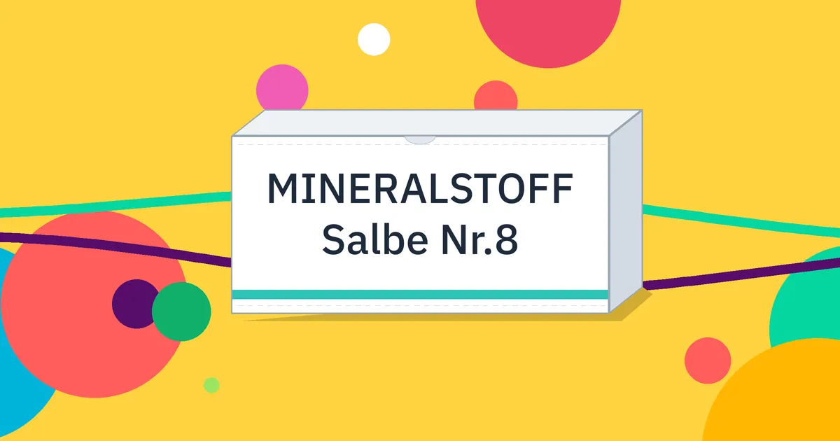 Symbolbild: Packung mit der Aufschrift MINERALSTOFF Salbe Nr.8 (PZN 02734373) – Verfügbarkeit und Bezug in Apotheken in Frankfurt am Main