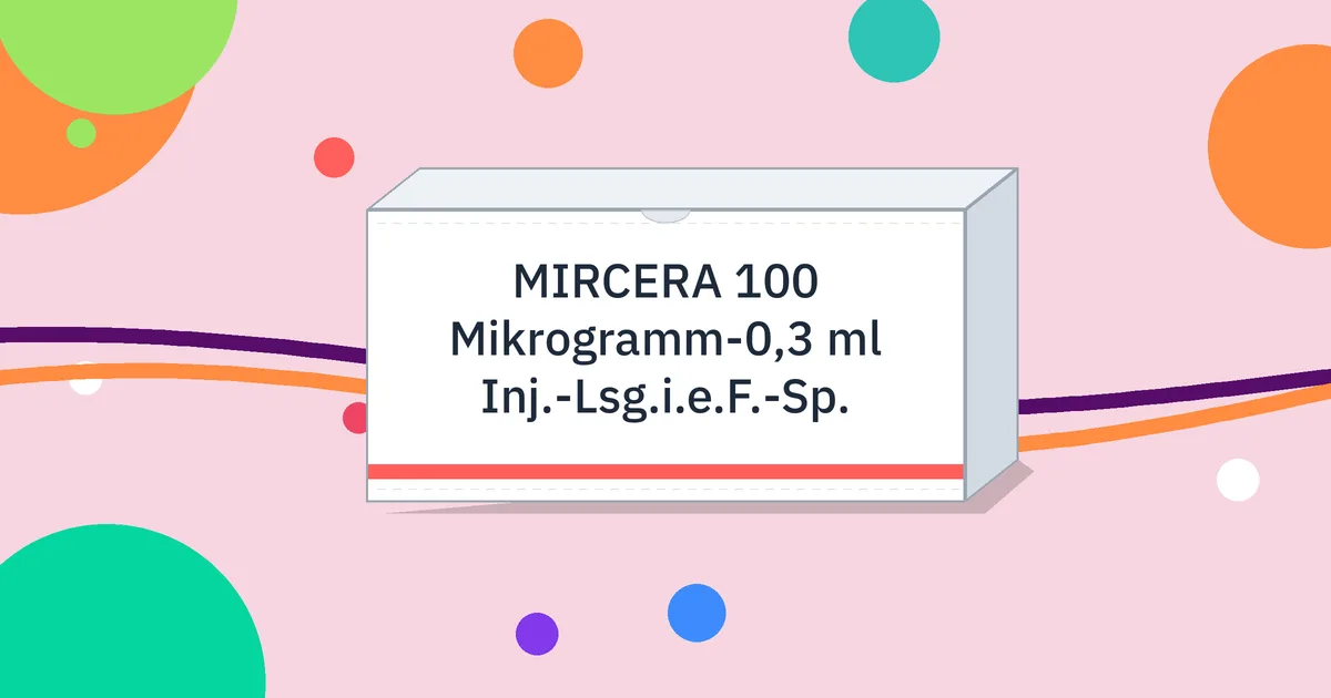 Symbolbild: Packung mit der Aufschrift MIRCERA 100 Mikrogramm-0,3 ml Inj.-Lsg.i.e.F.-Sp. (PZN 05379346) – Verfügbarkeit und Bezug in Apotheken in Frankfurt am Main