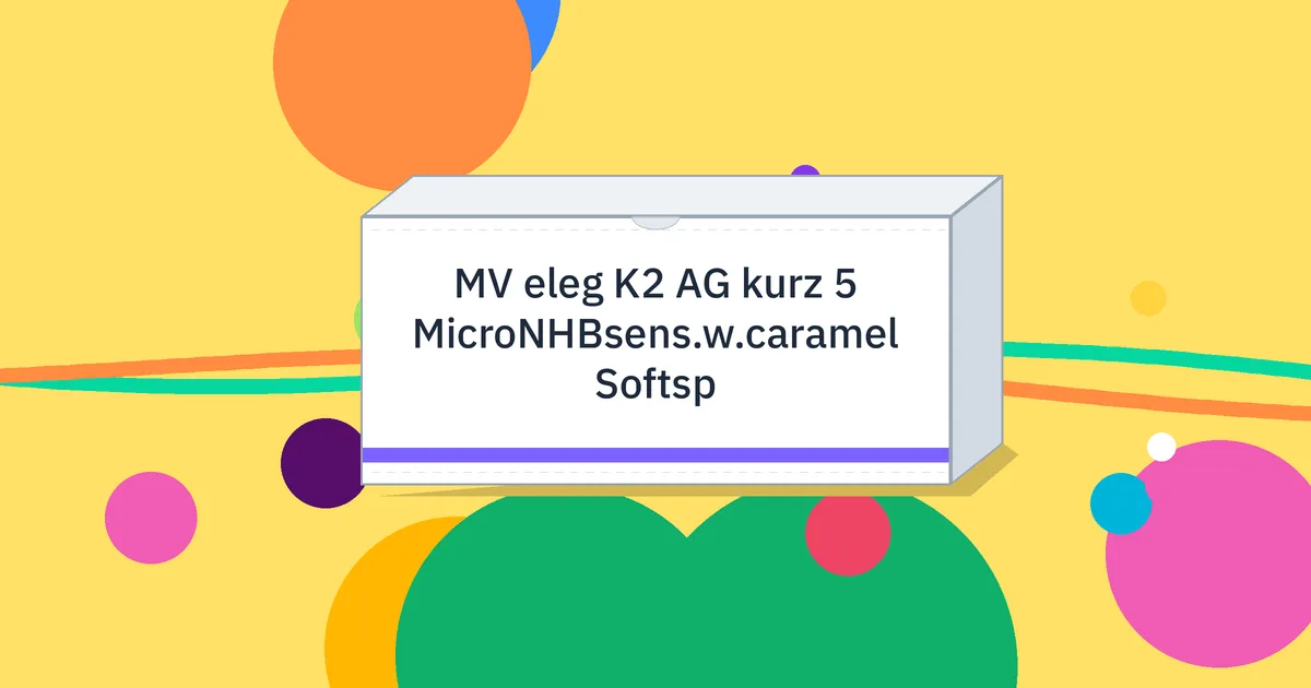 Symbolbild: Packung mit der Aufschrift MV eleg K2 AG kurz 5 MicroNHBsens.w.caramel Softsp (PZN 16069933) – Verfügbarkeit und Bezug in Apotheken in Frankfurt am Main