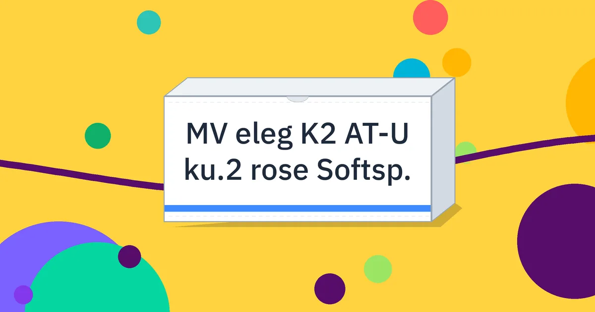 Symbolbild: Packung mit der Aufschrift MV eleg K2 AT-U ku.2 rose Softsp. (PZN 15292362) – Verfügbarkeit und Bezug in Apotheken in Frankfurt am Main