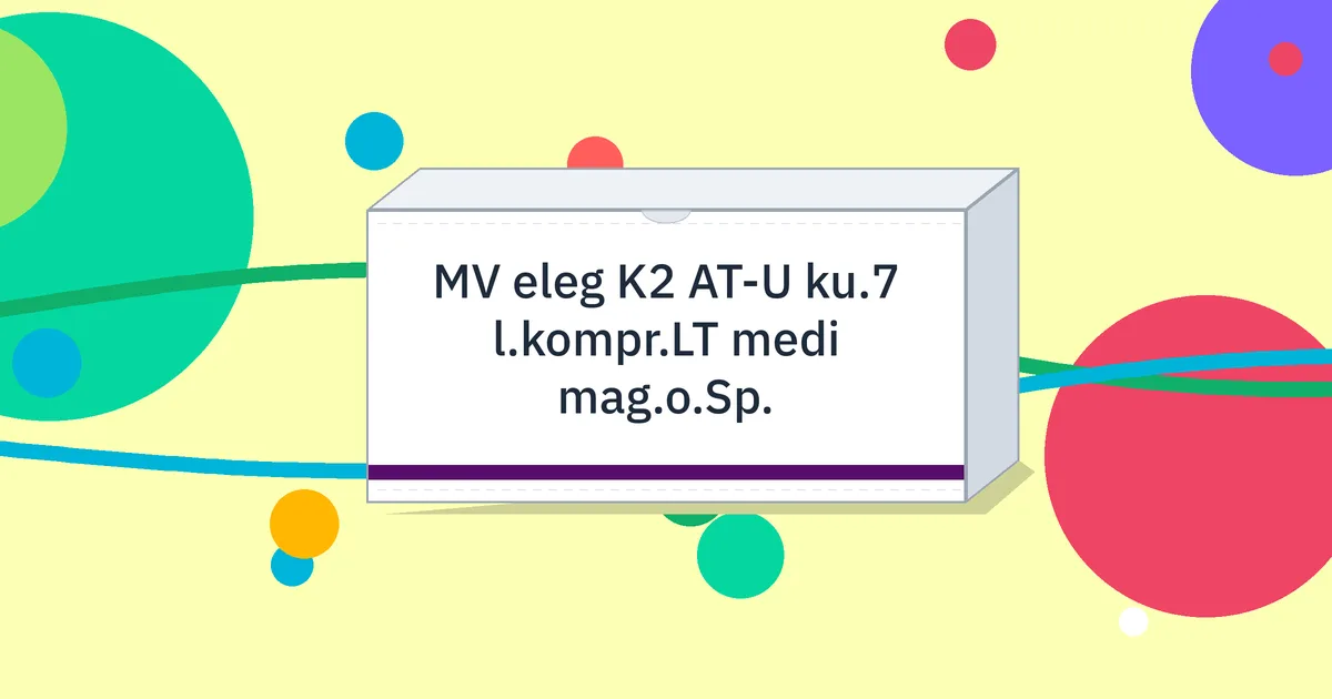Symbolbild: Packung mit der Aufschrift MV eleg K2 AT-U ku.7 l.kompr.LT medi mag.o.Sp. (PZN 14627300) – Verfügbarkeit und Bezug in Apotheken in Frankfurt am Main
