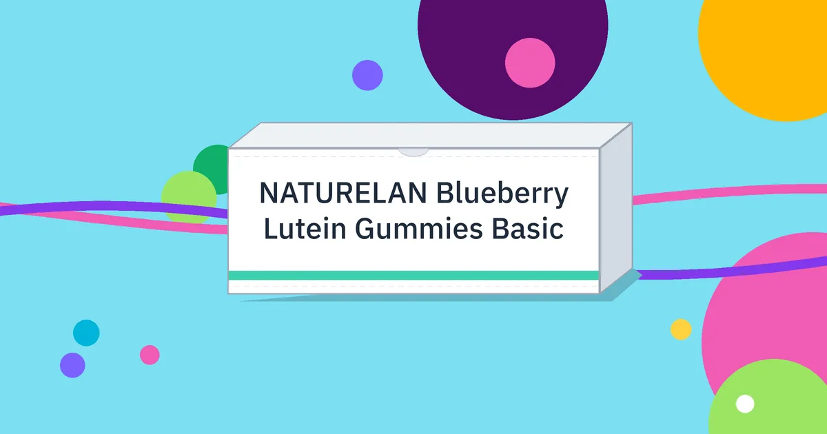 Symbolbild: Packung mit der Aufschrift NATURELAN Blueberry Lutein Gummies Basic (PZN 19392468) – Verfügbarkeit und Bezug in Apotheken in Frankfurt am Main