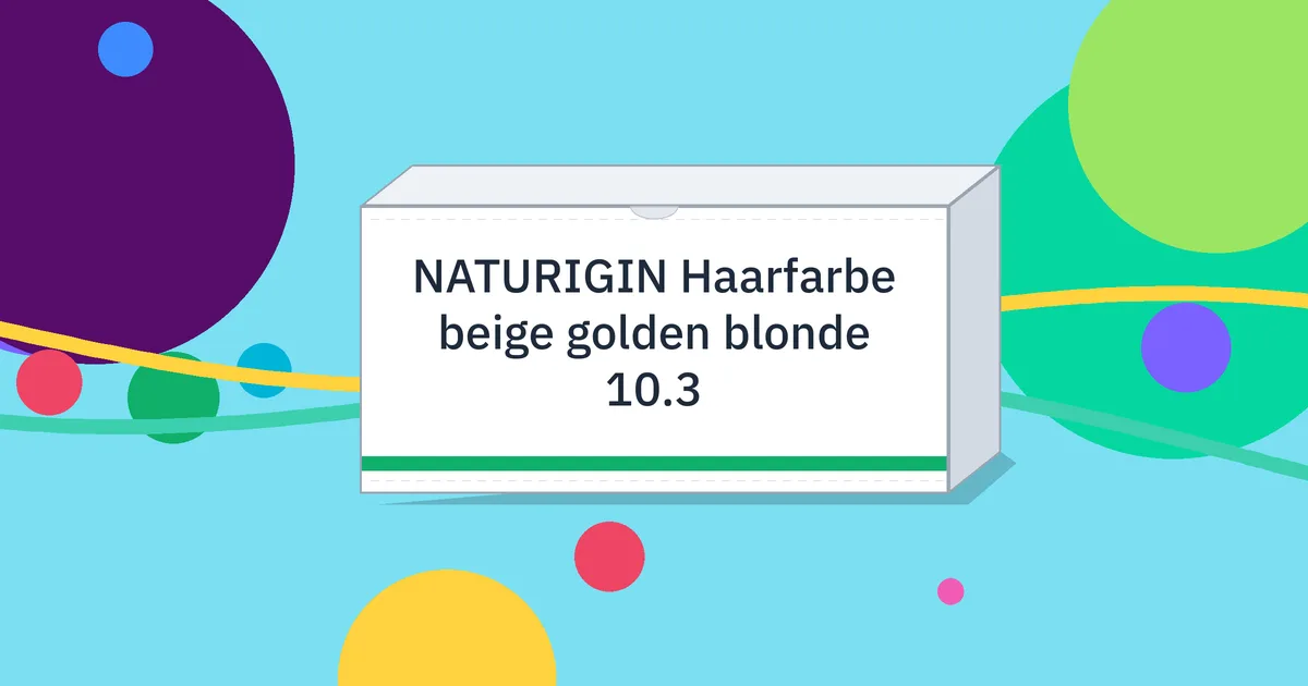 Symbolbild: Packung mit der Aufschrift NATURIGIN Haarfarbe beige golden blonde 10.3 (PZN 18108063) – Verfügbarkeit und Bezug in Apotheken in Frankfurt am Main