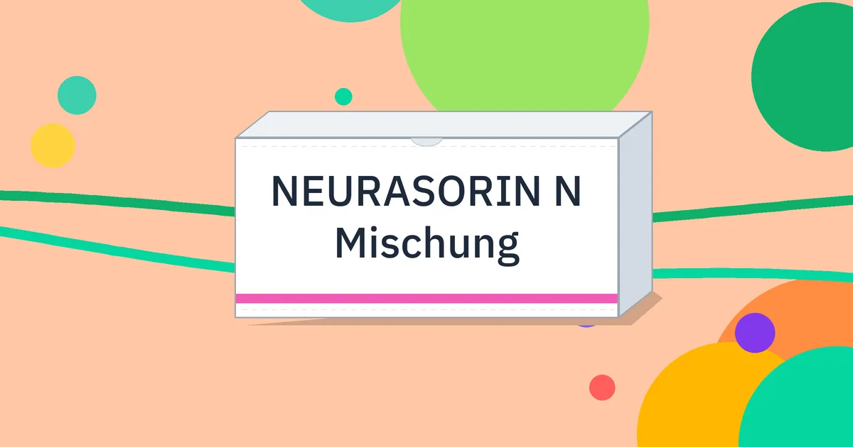 Symbolbild: Packung mit der Aufschrift NEURASORIN N Mischung (PZN 04782637) – Verfügbarkeit und Bezug in Apotheken in Frankfurt am Main