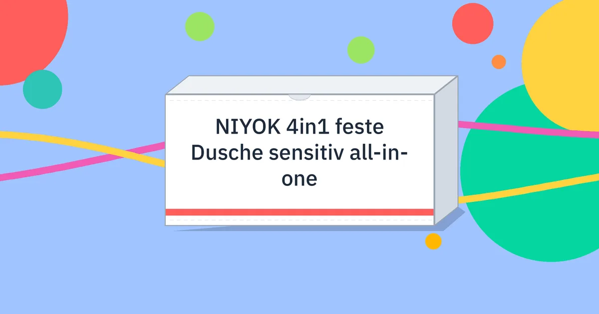 Symbolbild: Packung mit der Aufschrift NIYOK 4in1 feste Dusche sensitiv all-in-one (PZN 18836638) – Verfügbarkeit und Bezug in Apotheken in Frankfurt am Main