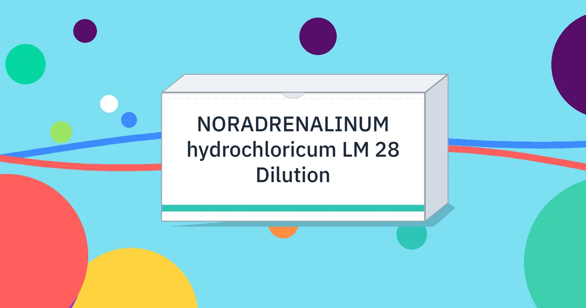 Symbolbild: Packung mit der Aufschrift NORADRENALINUM hydrochloricum LM 28 Dilution (PZN 13620224) – Verfügbarkeit und Bezug in Apotheken in Frankfurt am Main