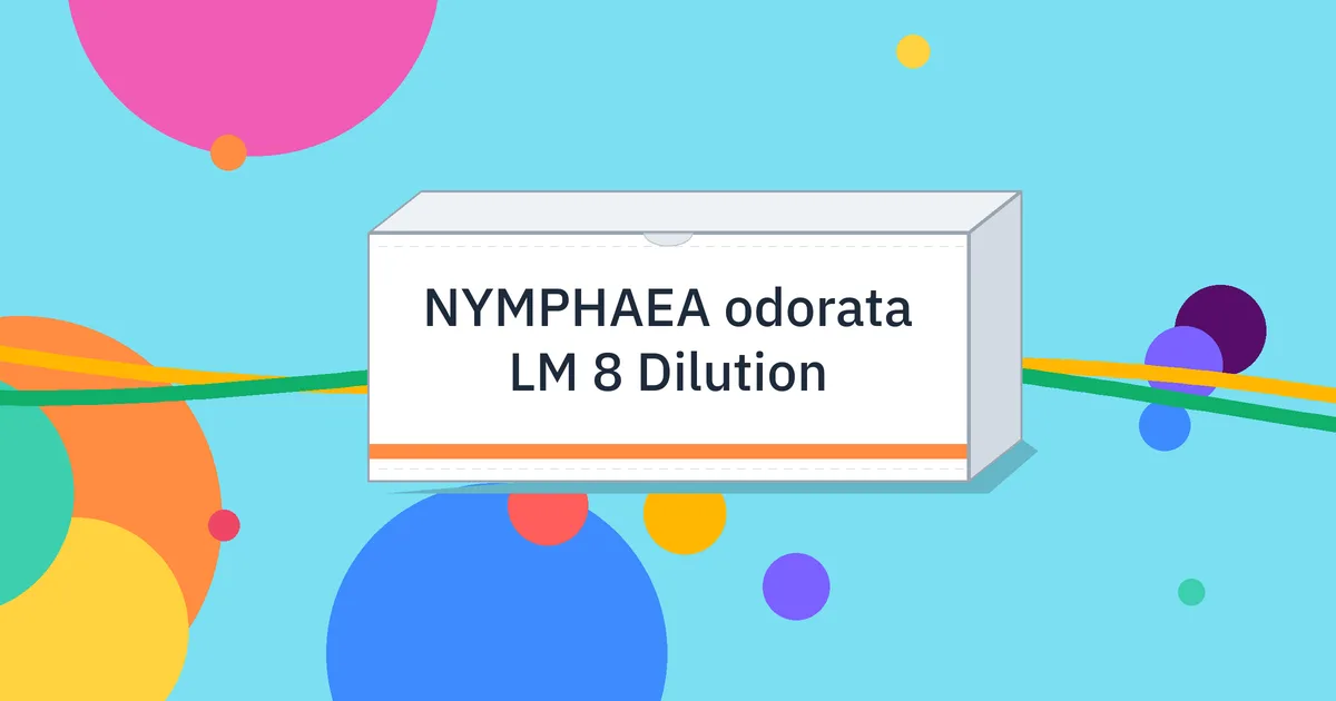 Symbolbild: Packung mit der Aufschrift NYMPHAEA odorata LM 8 Dilution (PZN 13621382) – Verfügbarkeit und Bezug in Apotheken in Frankfurt am Main