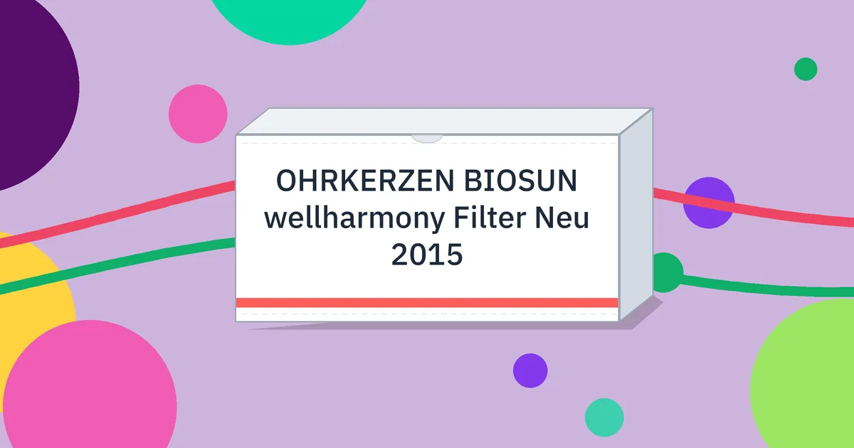 Symbolbild: Packung mit der Aufschrift OHRKERZEN BIOSUN wellharmony Filter Neu 2015 (PZN 11133342) – Verfügbarkeit und Bezug in Apotheken in Frankfurt am Main
