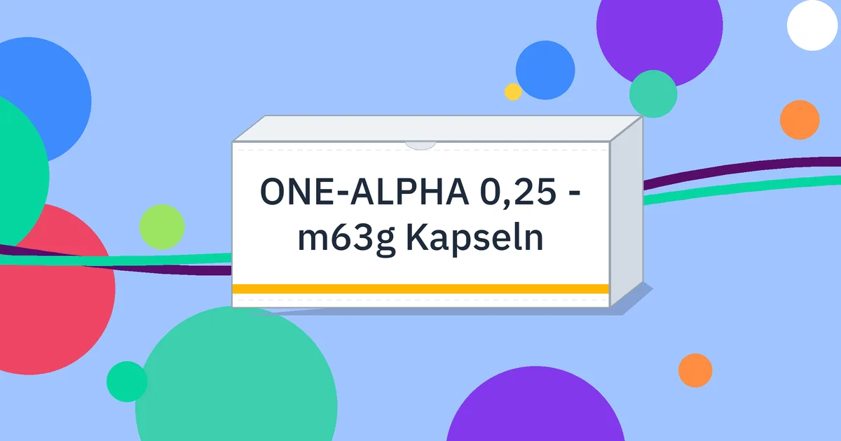 Symbolbild: Packung mit der Aufschrift ONE-ALPHA 0,25 -m63g Kapseln (PZN 02399207) – Verfügbarkeit und Bezug in Apotheken in Frankfurt am Main
