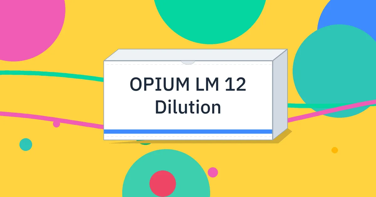 Symbolbild: Packung mit der Aufschrift OPIUM LM 12 Dilution (PZN 06921669) – Verfügbarkeit und Bezug in Apotheken in Frankfurt am Main
