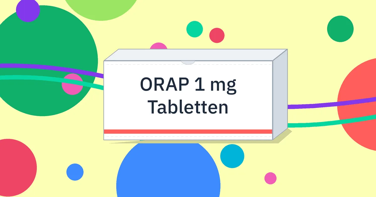 Symbolbild: Packung mit der Aufschrift ORAP 1 mg Tabletten (PZN 07488051) – Verfügbarkeit und Bezug in Apotheken in Frankfurt am Main