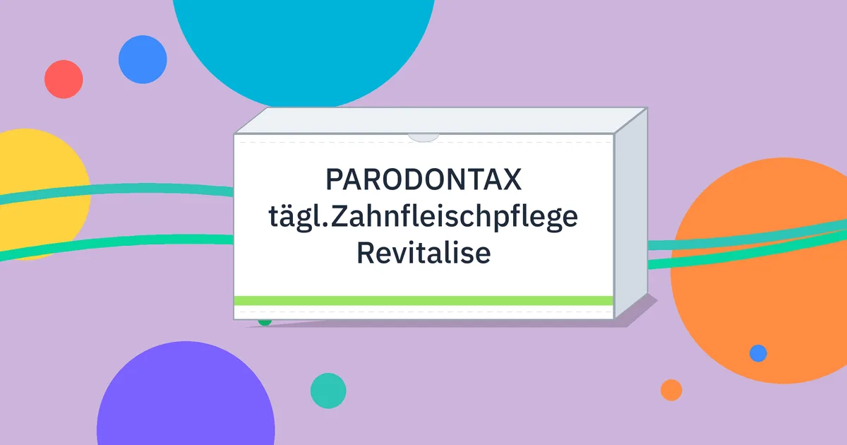 Symbolbild: Packung mit der Aufschrift PARODONTAX tägl.Zahnfleischpflege Revitalise (PZN 18131814) – Verfügbarkeit und Bezug in Apotheken in Frankfurt am Main