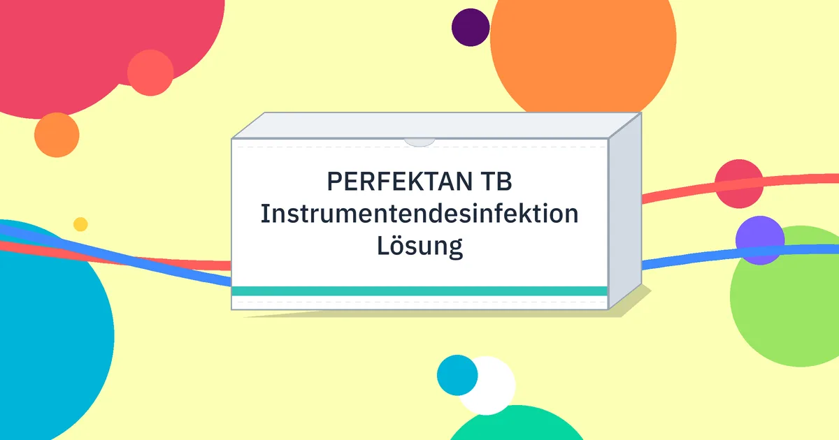 Symbolbild: Packung mit der Aufschrift PERFEKTAN TB Instrumentendesinfektion Lösung (PZN 16202349) – Verfügbarkeit und Bezug in Apotheken in Frankfurt am Main