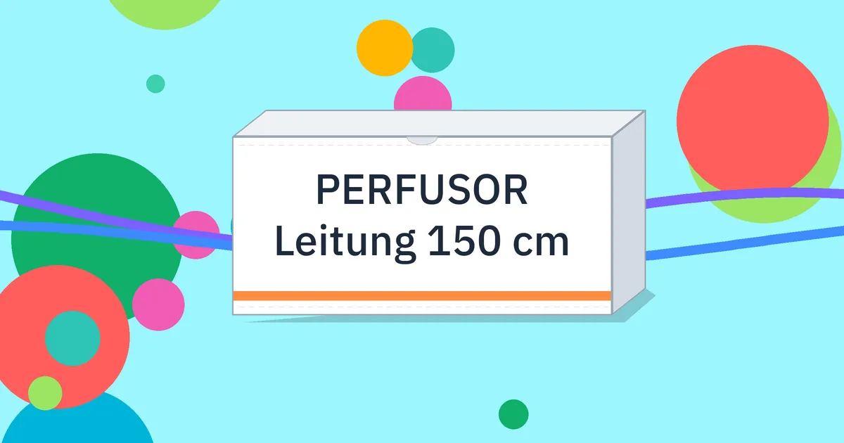 Symbolbild: Packung mit der Aufschrift PERFUSOR Leitung 150 cm (PZN 07105908) – Verfügbarkeit und Bezug in Apotheken in Frankfurt am Main